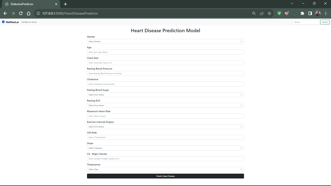 GitHub - abhiiiman/WellNest.AI: All rounder Ml based Web App for Disease Prediction