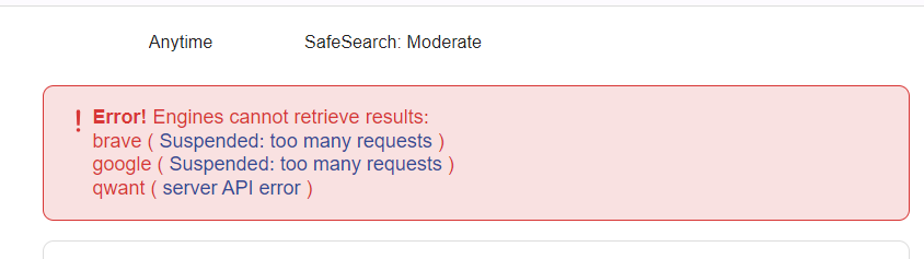 Engines Cannot Retrieve Results Issue · Issue 1697 · Searxng 