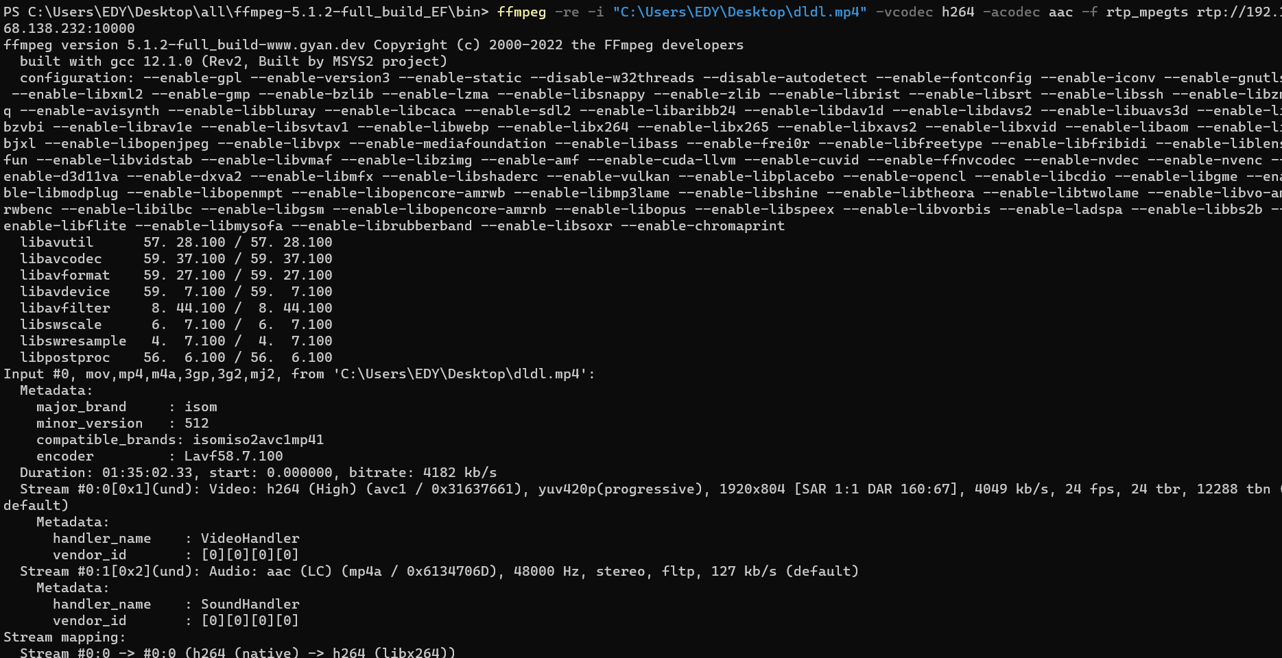 [技术咨询] 本地ffmpeg推送mp4，测试rtmp格式可以播放，但是rtsp以及flv格式播放不了 · Issue #2901 · ZLMediaKit/ZLMediaKit · GitHub