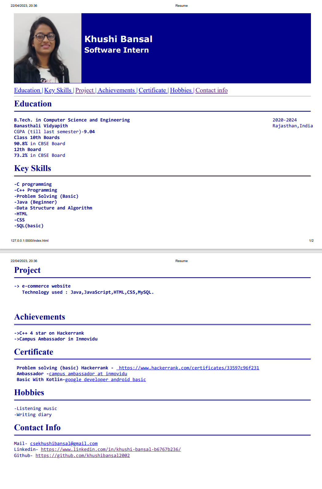 GitHub - khushibansal2002/Resume-using-HTML: I have used HTML to create ... GitHub - khushibansal2002/Resume-using-HTML: I have used HTML to create ...