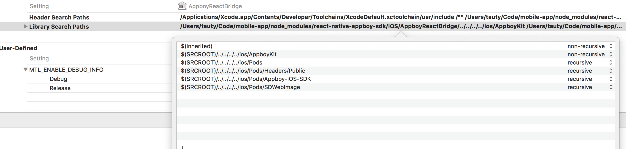 [3.20.x]iOS build failed #import · Issue #68 · braze-inc/braze-react-native-sdk · GitHub