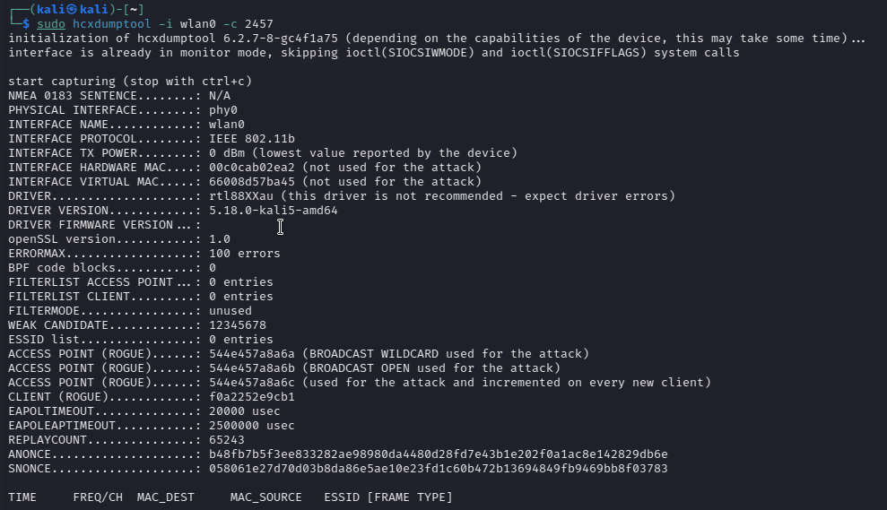 Stuck at "initialization of hcxdumptool" ALFA AWUS036ACH TYP C · Issue #227 · ZerBea/hcxdumptool ...