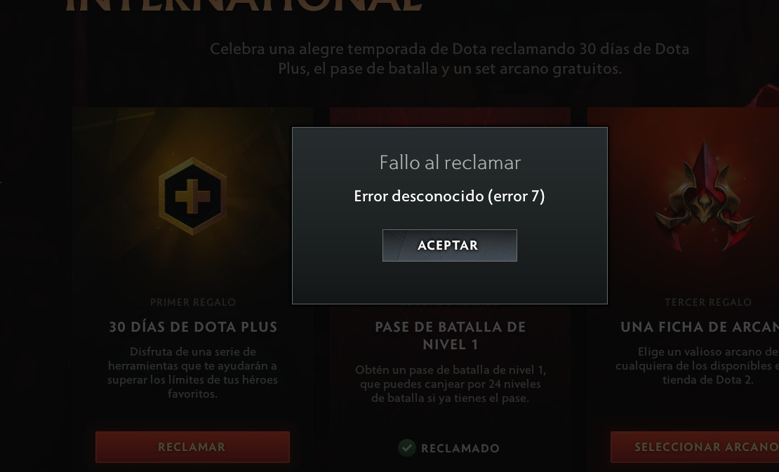 Error desconocido al reclamar swag bag · Issue #4361 · ValveSoftware/Dota2-Gameplay · GitHub