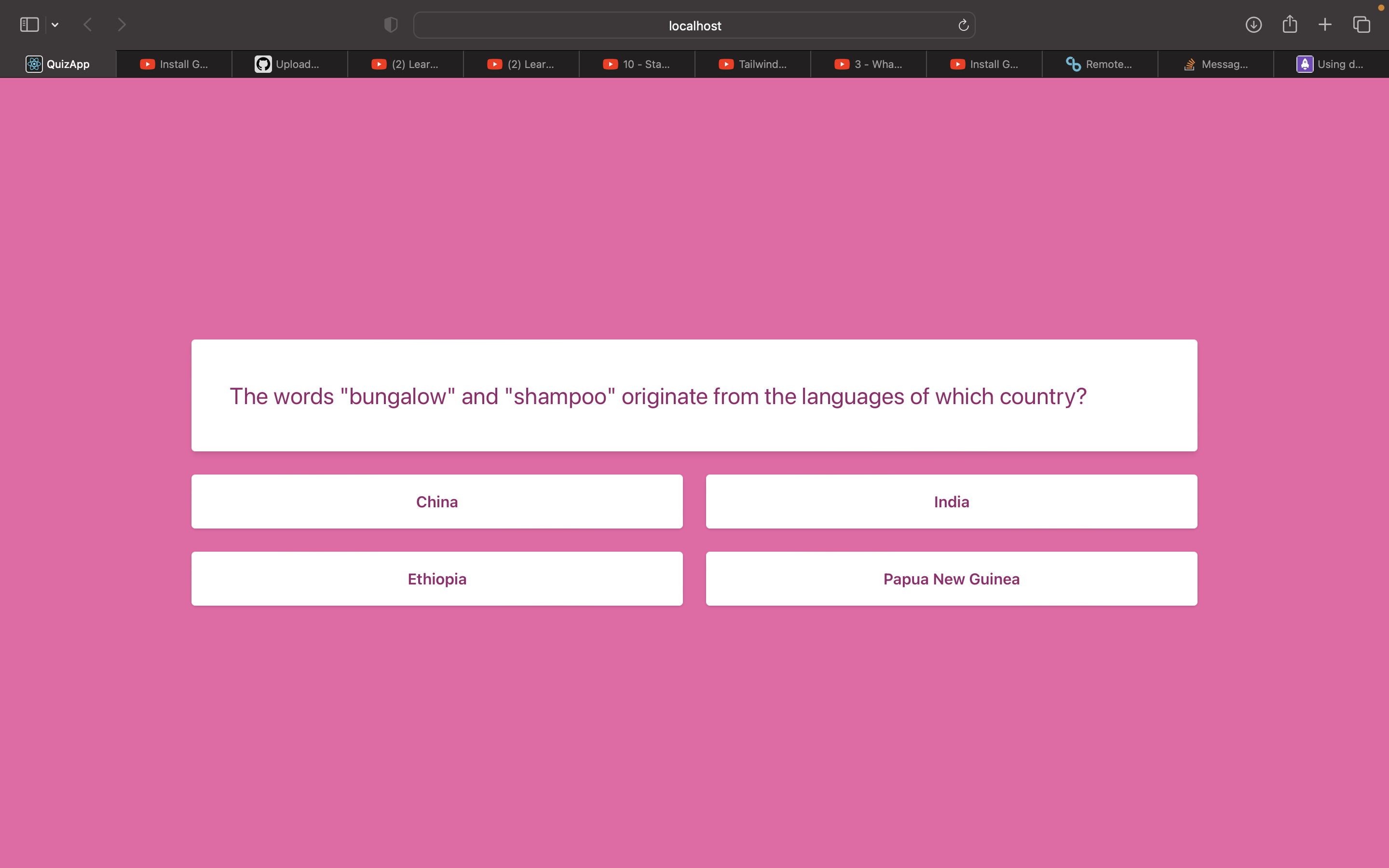 GitHub - Priyankaa2503/quizapp: QUIZ APP MADE USING REACTJS
