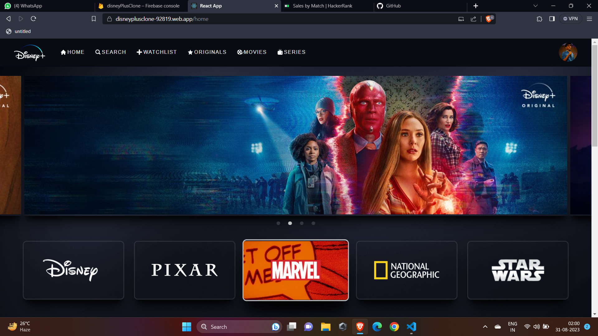 GitHub - vickypedia-12/youtube-disney-clone