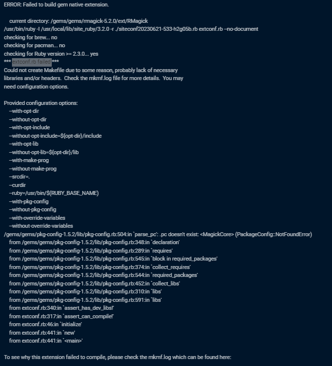 Installing gems that need extra Libs to complete · Issue #703 · OpenC3/cosmos · GitHub
