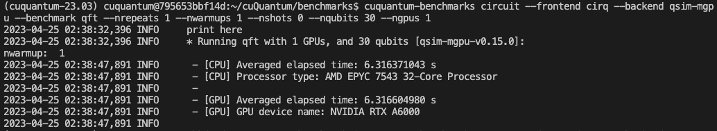 Is speed up using multiple GPUs on qsim-mgpu available? · NVIDIA cuQuantum · Discussion #49 · GitHub