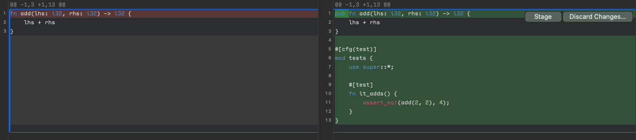 [Enhancement] Allow staging/discarding lines on both sides of a split diff at once · Issue #1985 ...