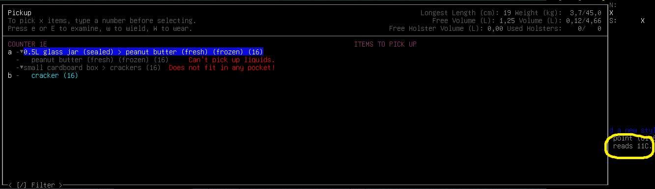 Can't make peanut butter sandwich in tutorial because of freezing · Issue #60383 · CleverRaven ...