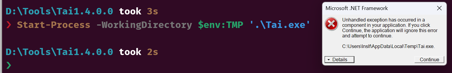 运行目录和应用程序不在同一目录时无法正常运行 · Issue #112 · Planshit/Tai · GitHub