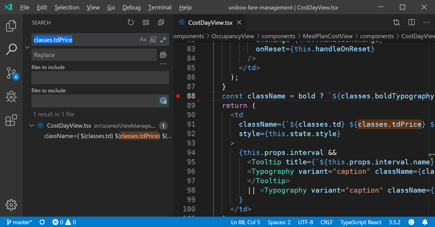Search doesn't seem to work in template literals · Issue #77925 · microsoft/vscode · GitHub