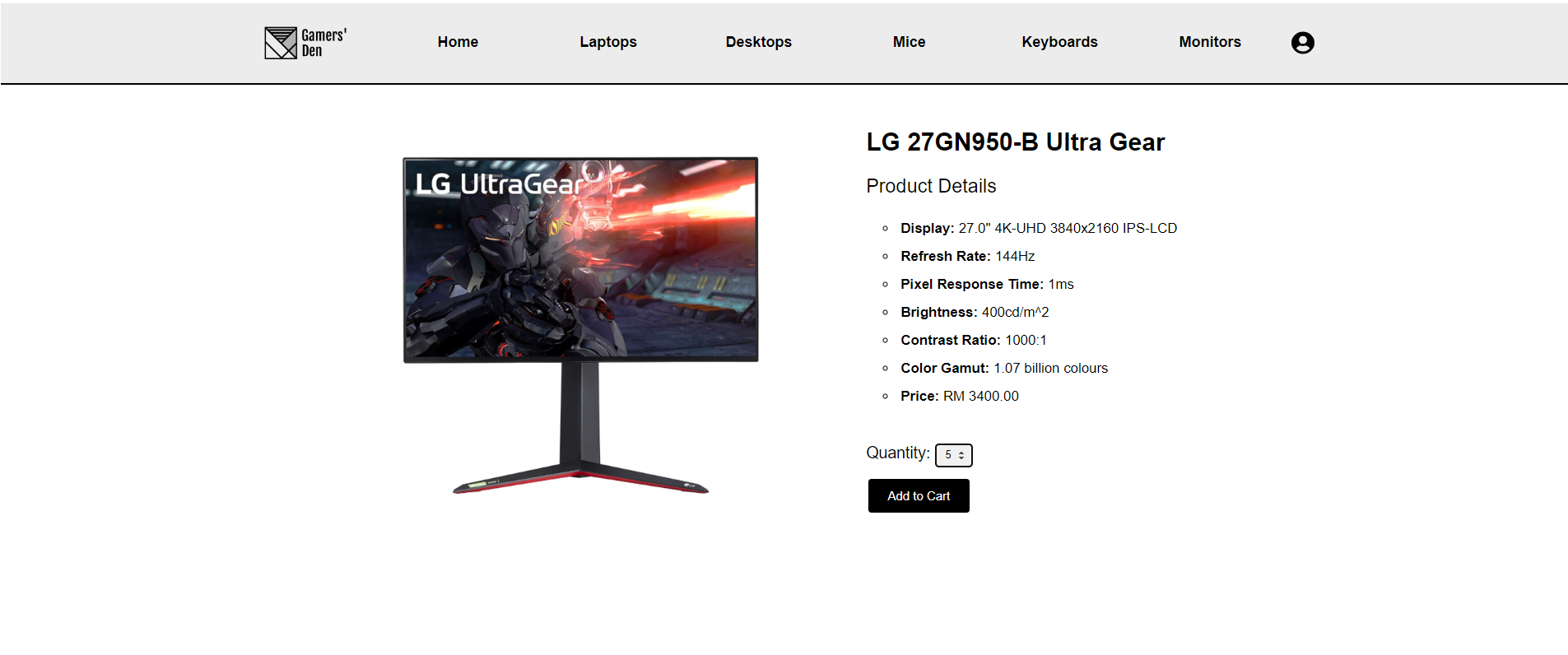 GitHub - TmS1108/Gamers-Den-e-commerce-website-