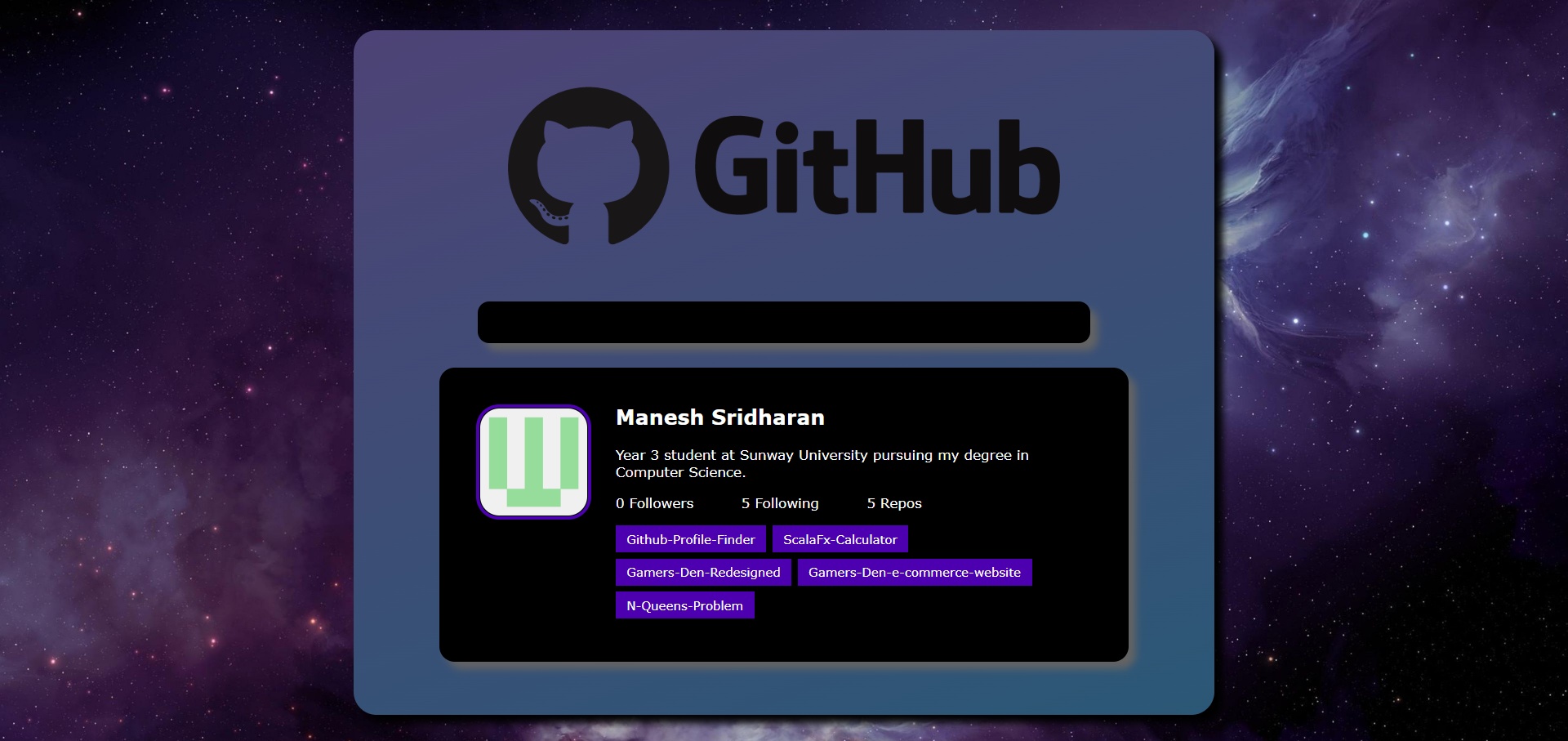 GitHub - ManeshSridharan/Github-Profile-Finder