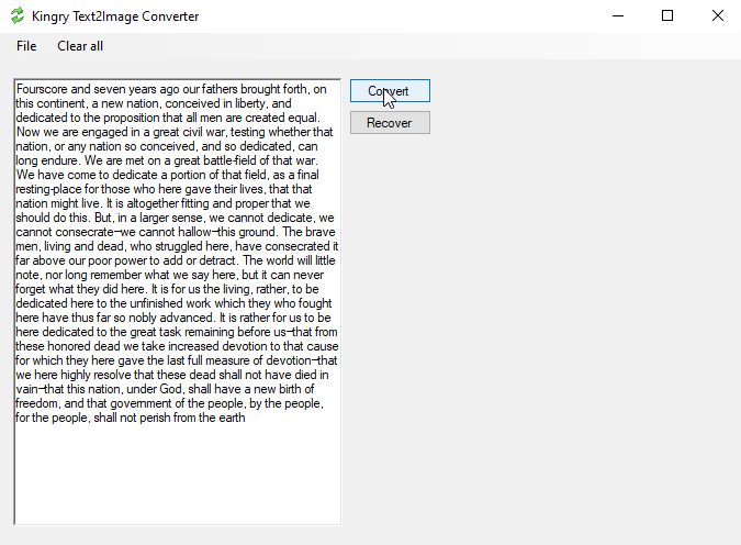 GitHub - akingry/Text2Image: Application which encrypts Unicode text ...