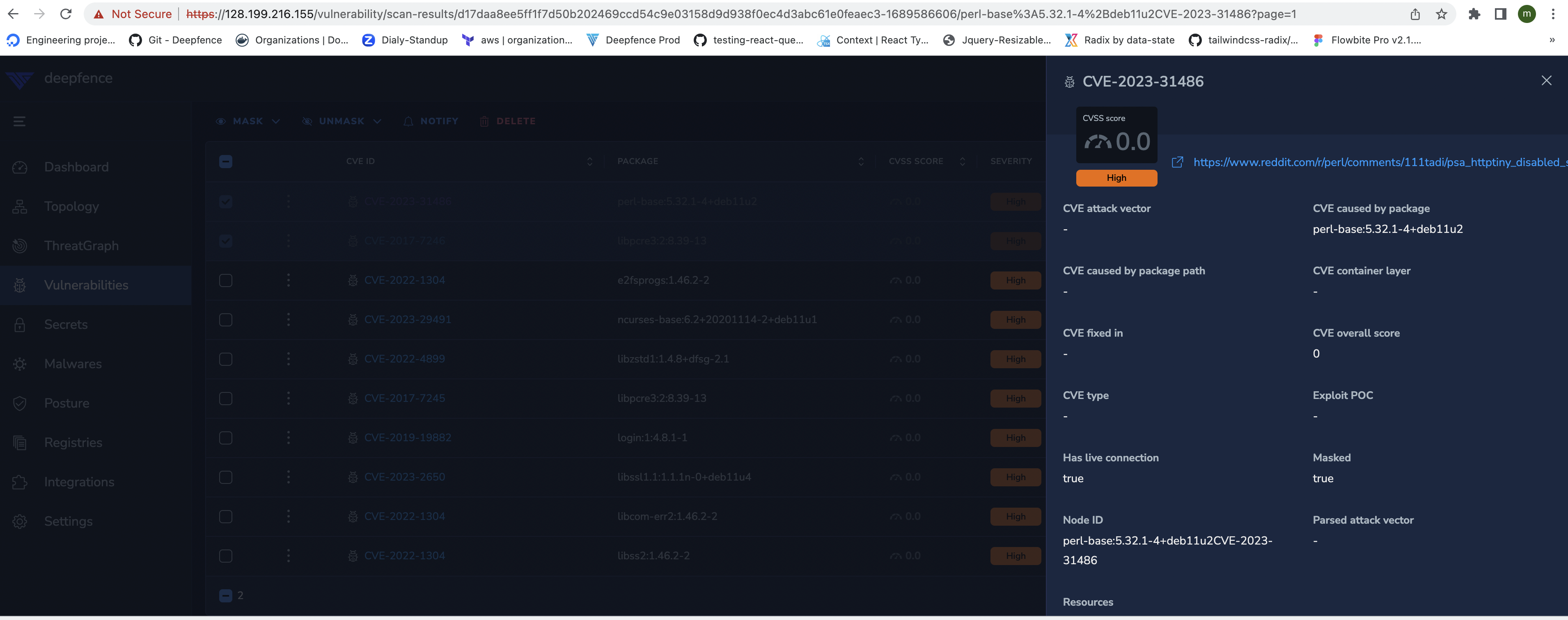 [V2] Vulnerability cve's link text goes out of screen · Issue #1361 · deepfence/ThreatMapper ...
