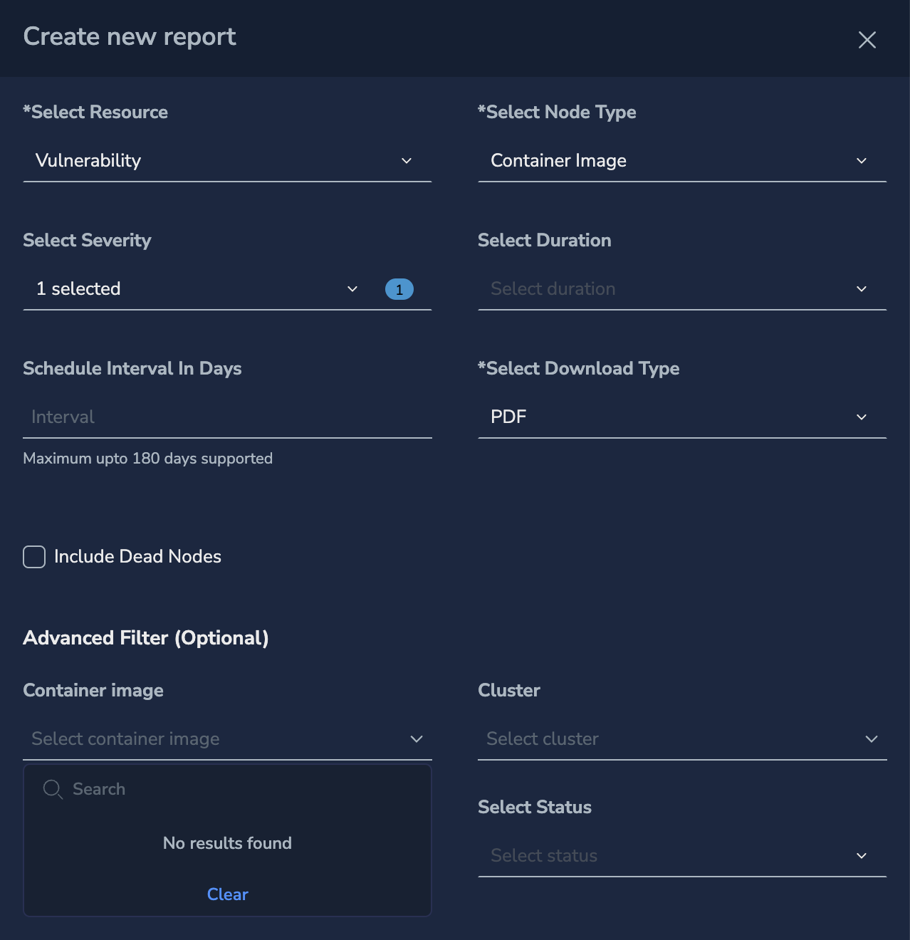 Missing registries image in create report · Issue #1757 · deepfence/ThreatMapper · GitHub