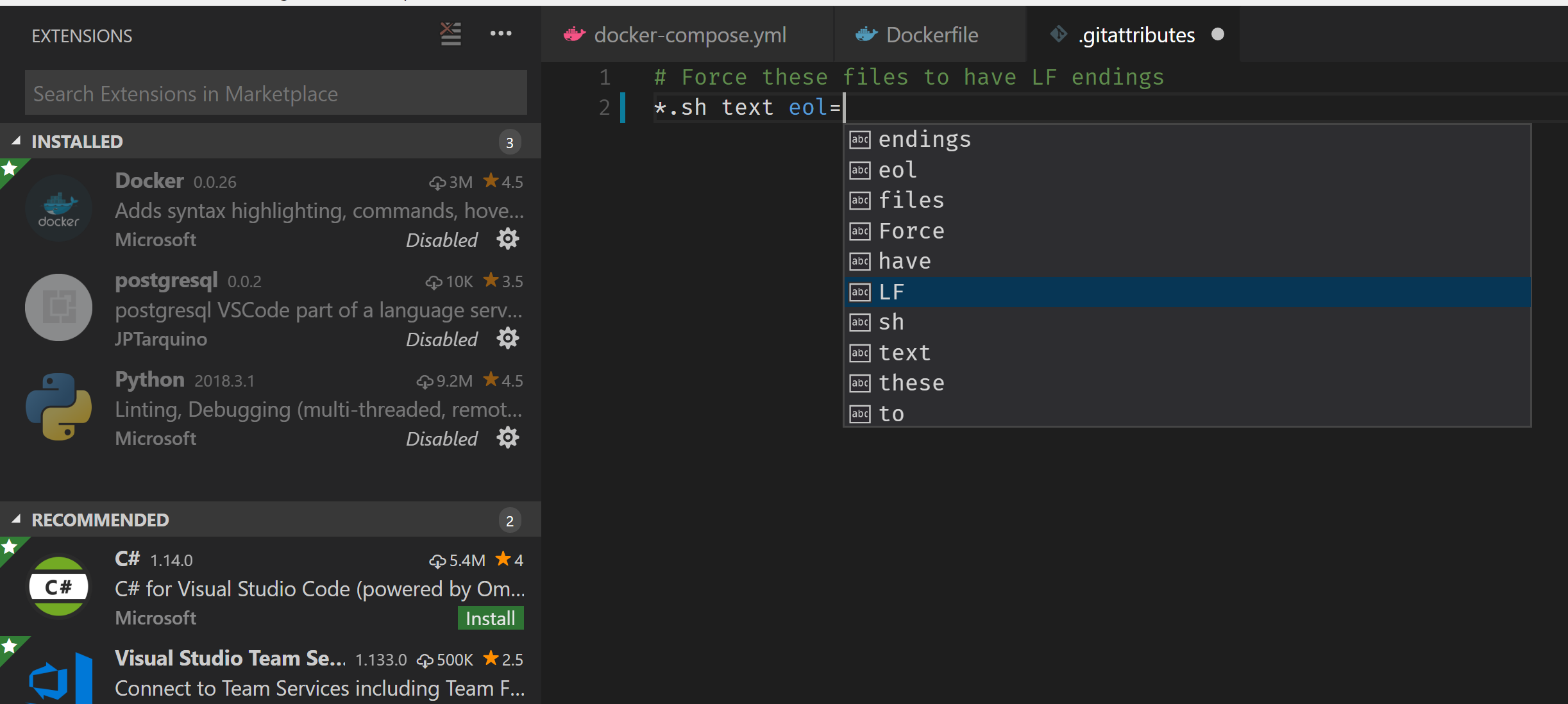  gitattributes Autocompletion Uppercase Vs Lowercase Issue 47488 