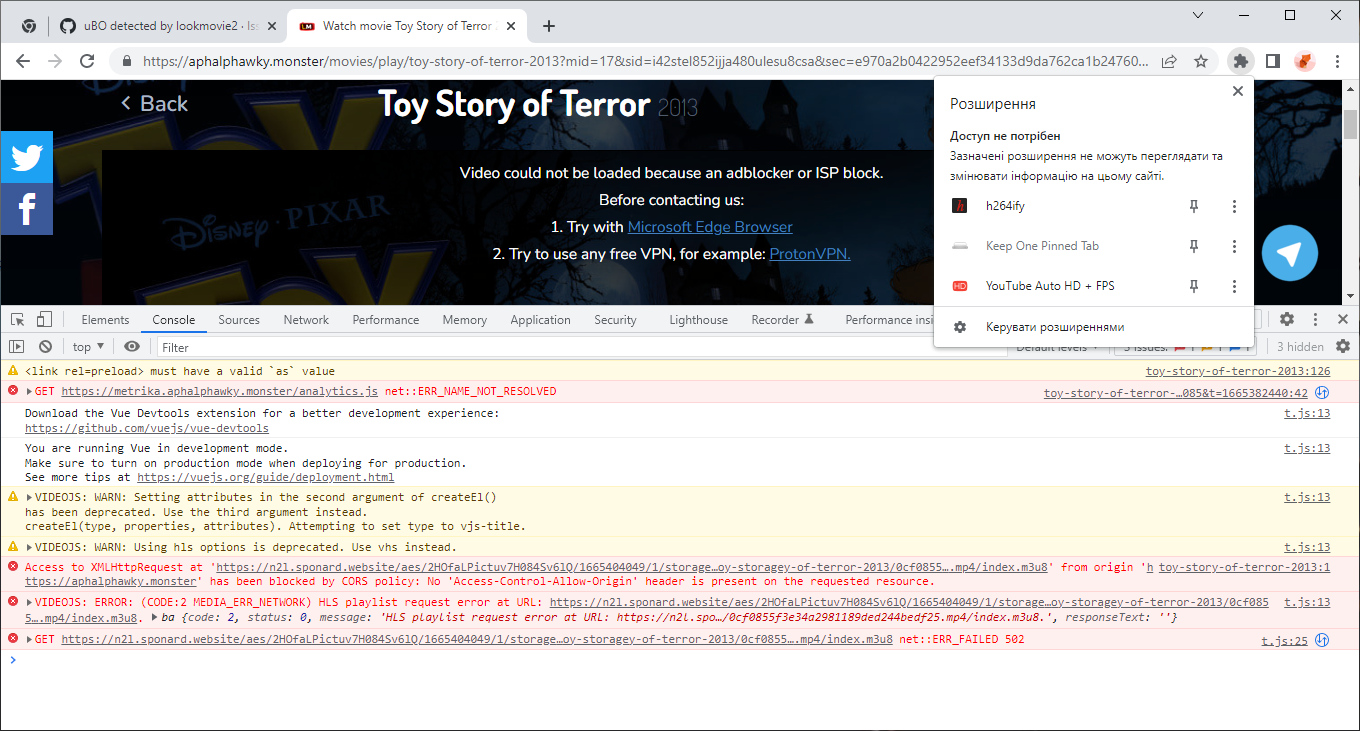 Ubo Detected By Lookmovie2 · Issue 15214 · Ublockoriginuassets · Github 