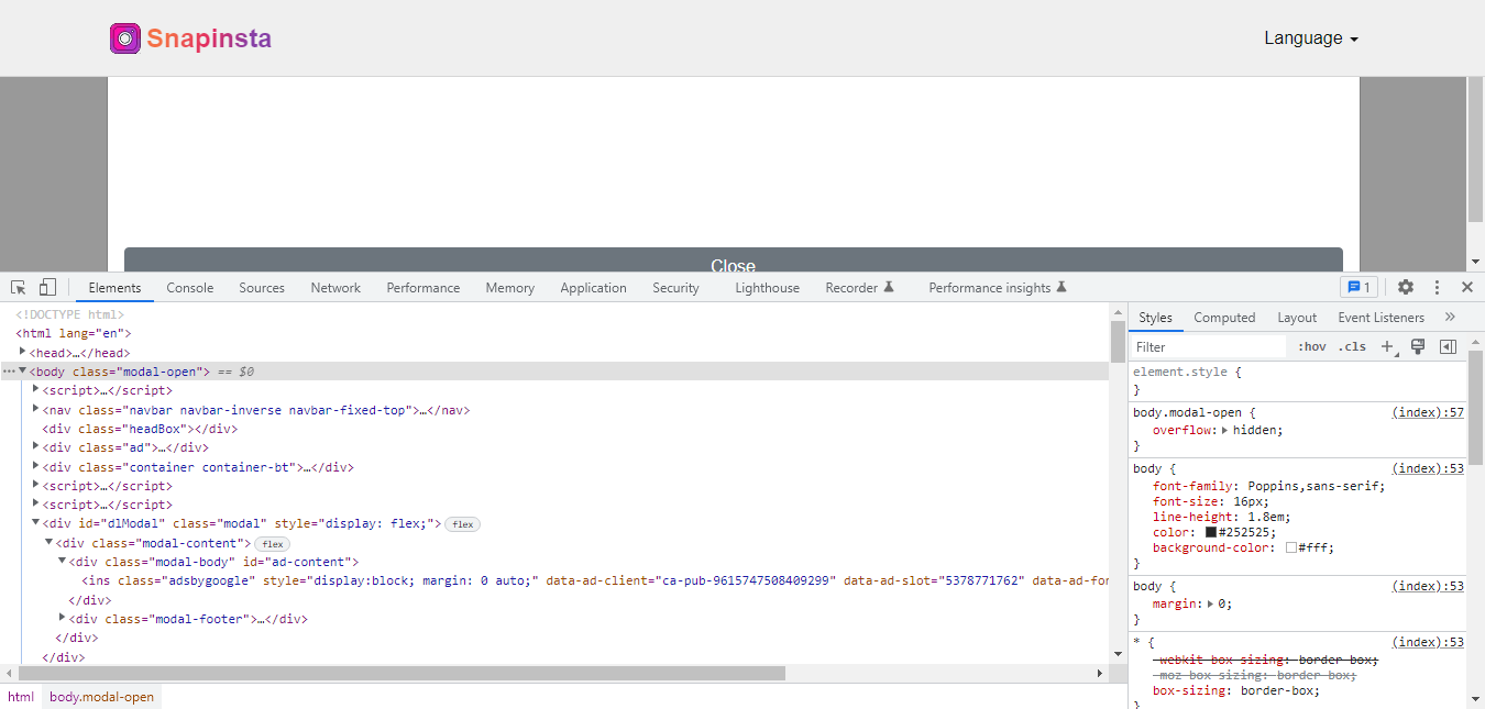 snapinsta.app: nuisance · Issue #15803 · uBlockOrigin/uAssets · GitHub