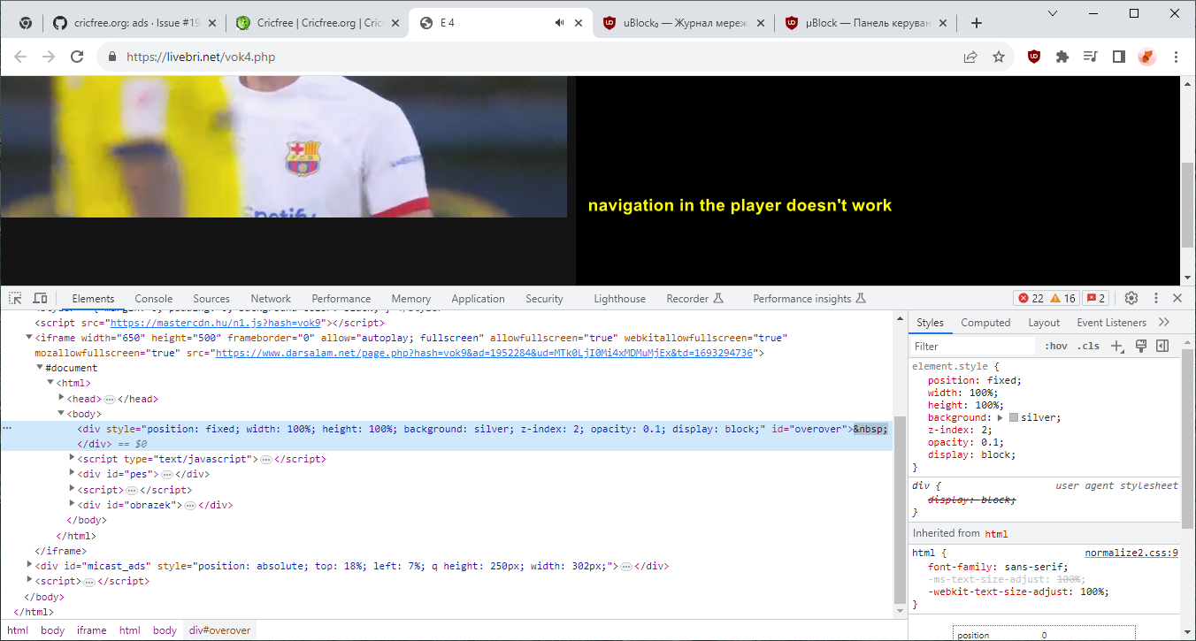 cricfree.org: ads · Issue #19493 · uBlockOrigin/uAssets · GitHub