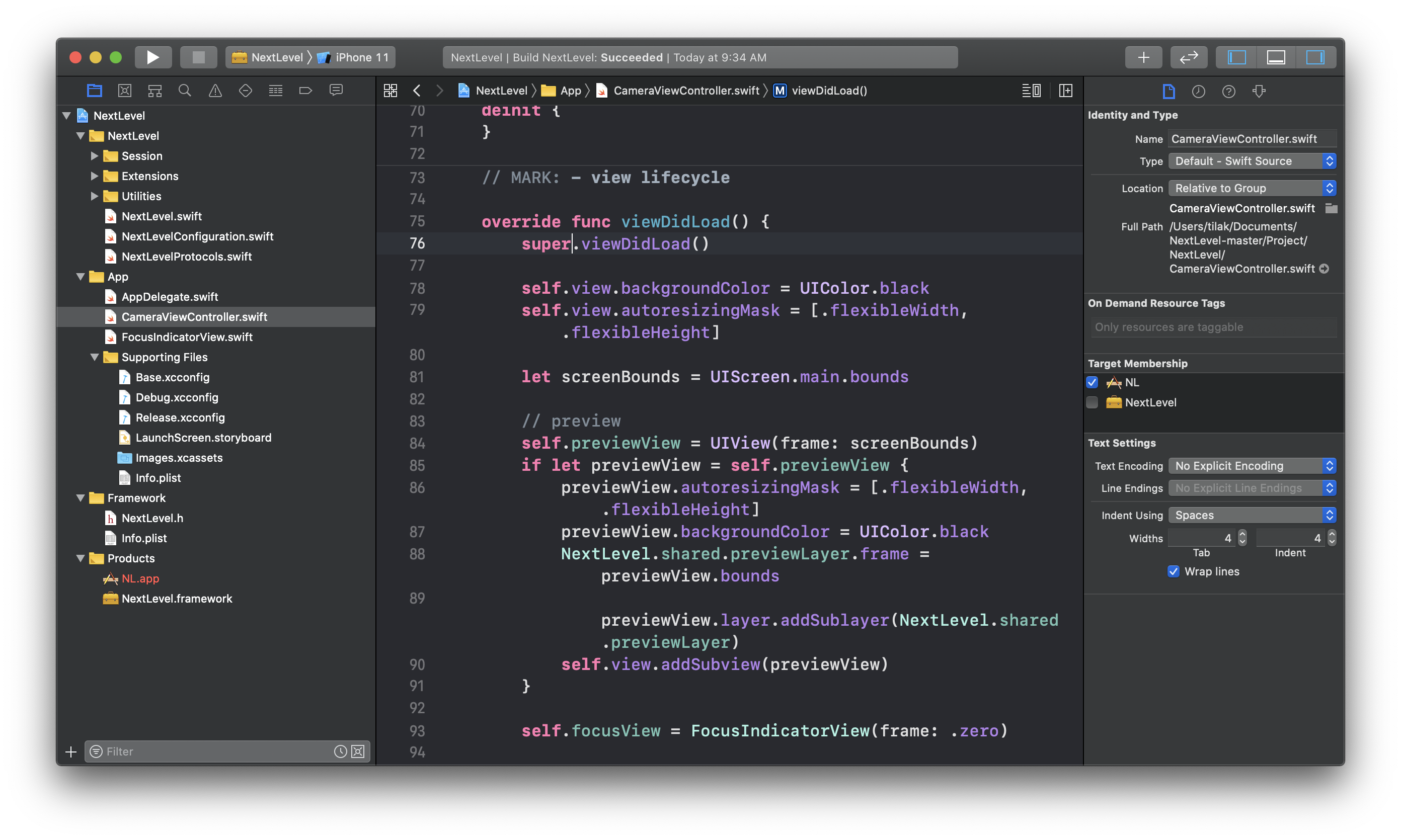 Build Succeeded but Project NextLevel app doesn't run in XCode 11 [Screenshots uploaded ...