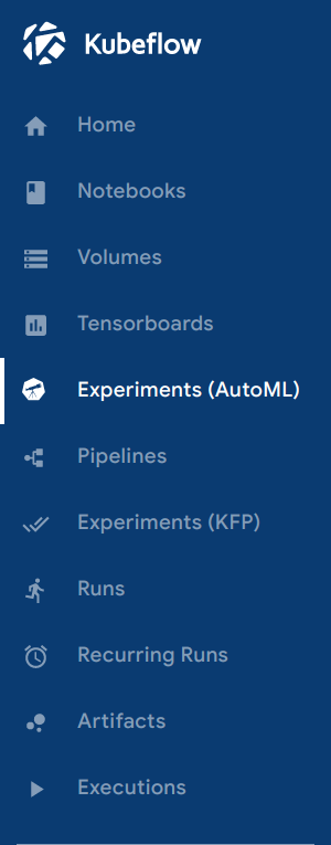 AutoML entry in the CentralDashboard · Issue #5750 · kubeflow/kubeflow · GitHub