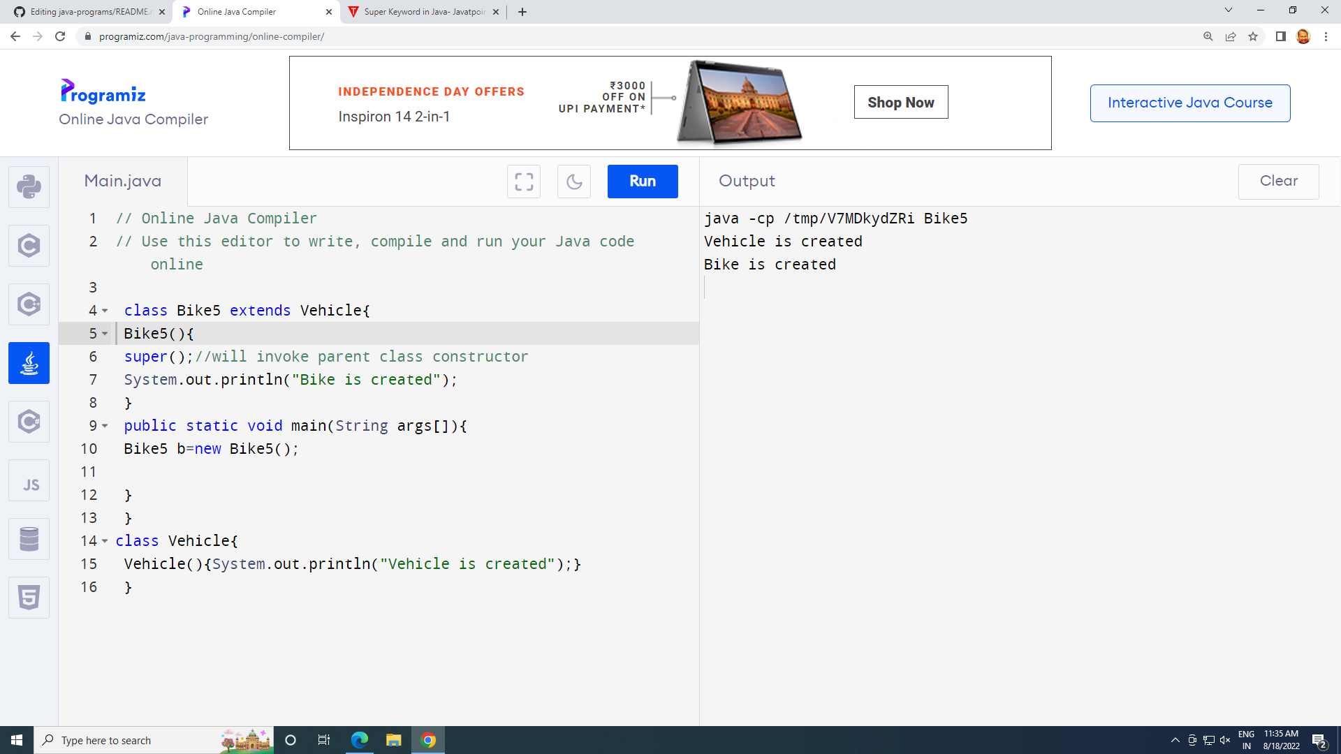 GitHub - sselva11/java-programs: snapshots for program output