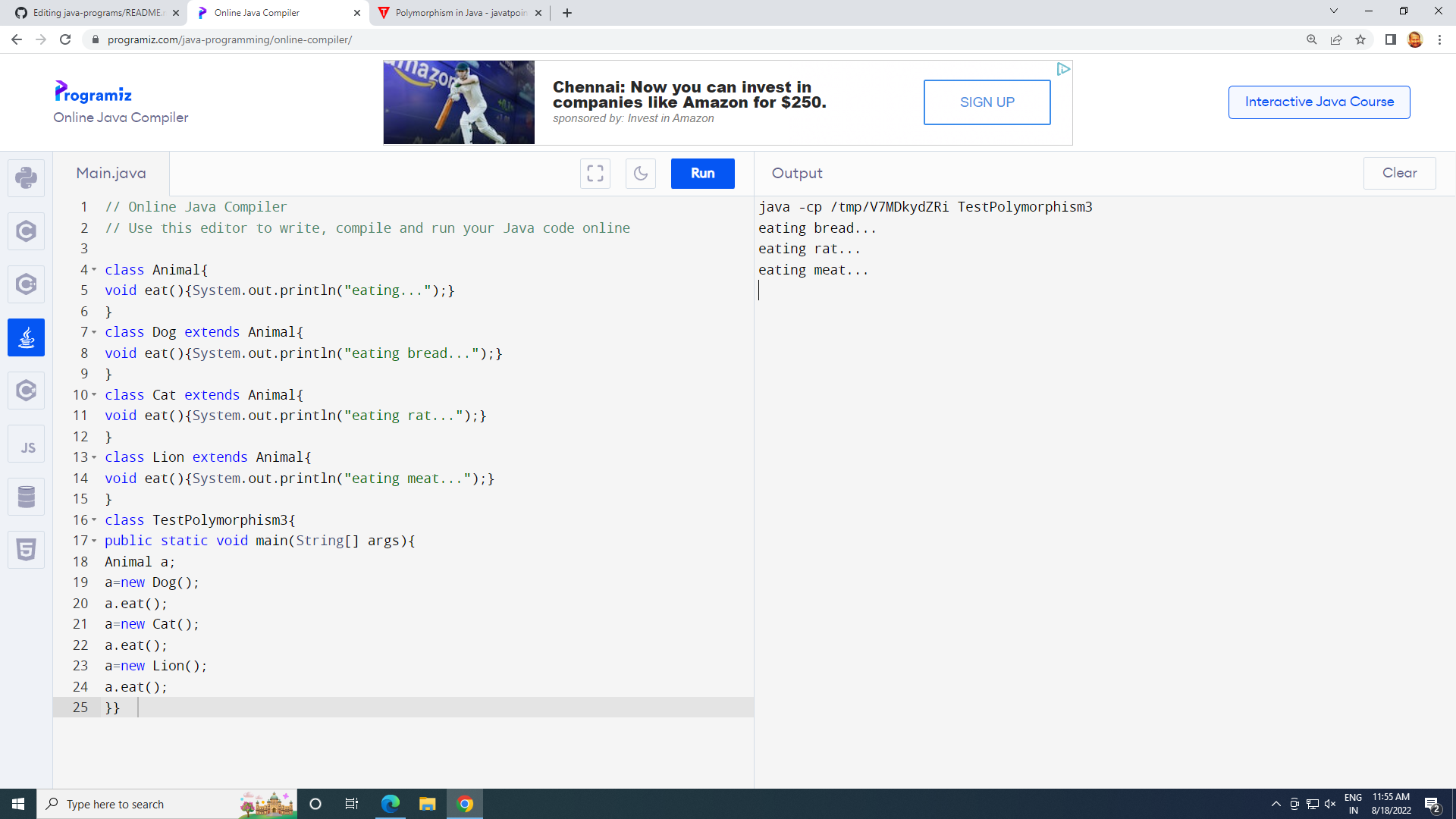 GitHub - sselva11/java-programs: snapshots for program output