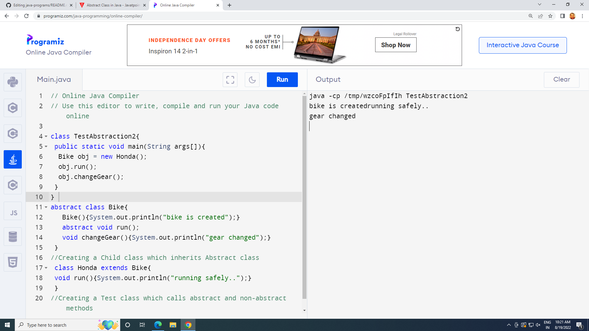 GitHub - sselva11/java-programs: snapshots for program output