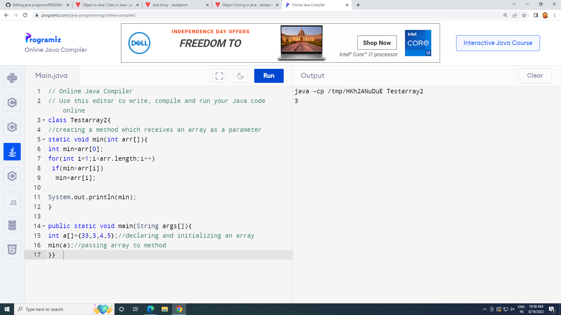 GitHub - sselva11/java-programs: snapshots for program output