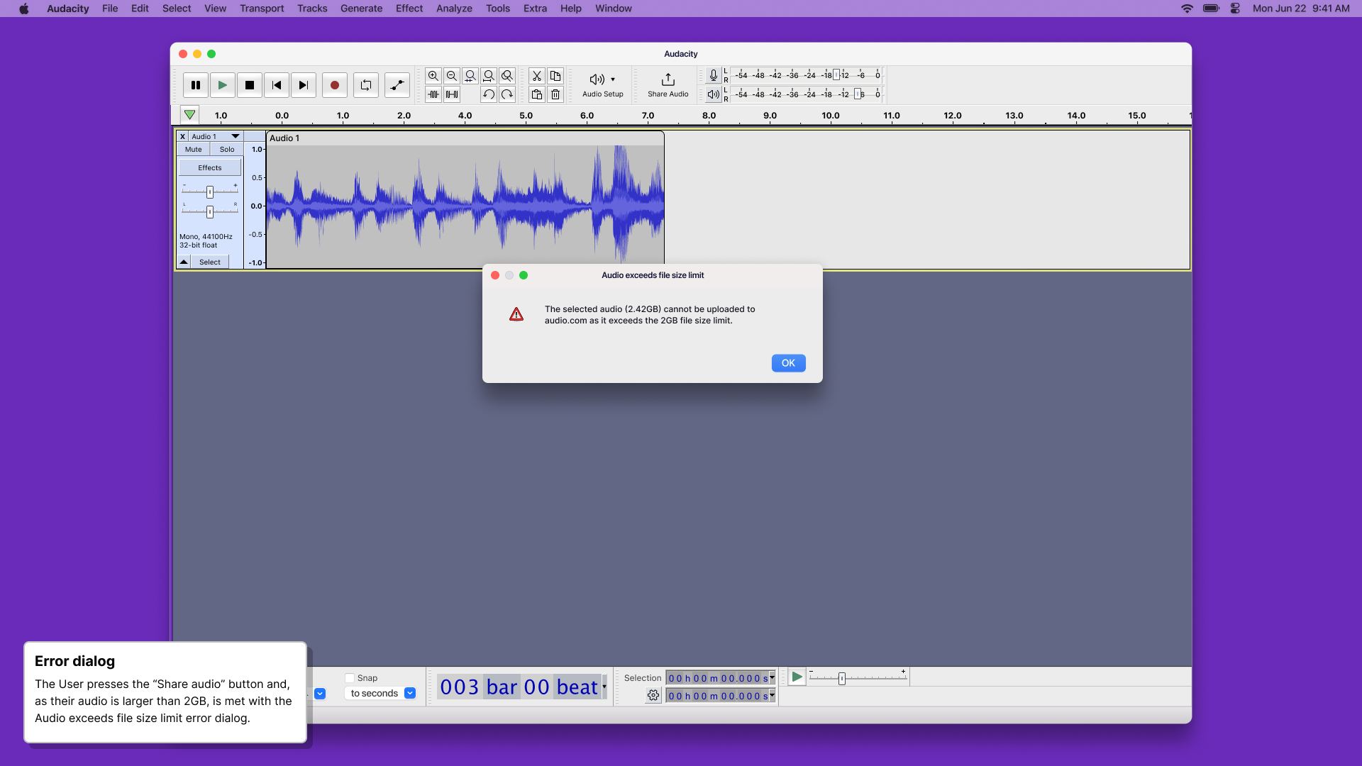 Uploaded Audio Exceeds File Size Limit · Issue 4234 · Audacity 