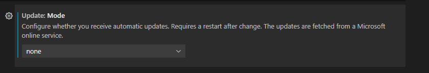 VS Code rollback does not preserve update mode setting · Issue #120377 ...