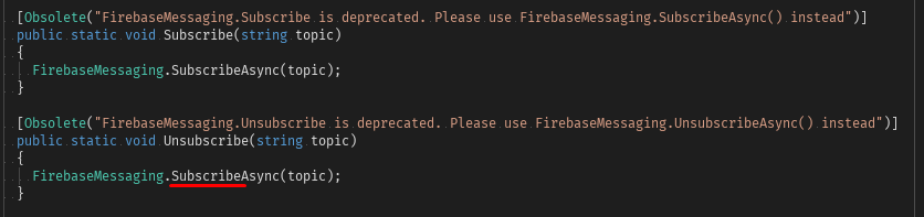 Bug in unsubscribe method · Issue #331 · firebase/quickstart-unity · GitHub