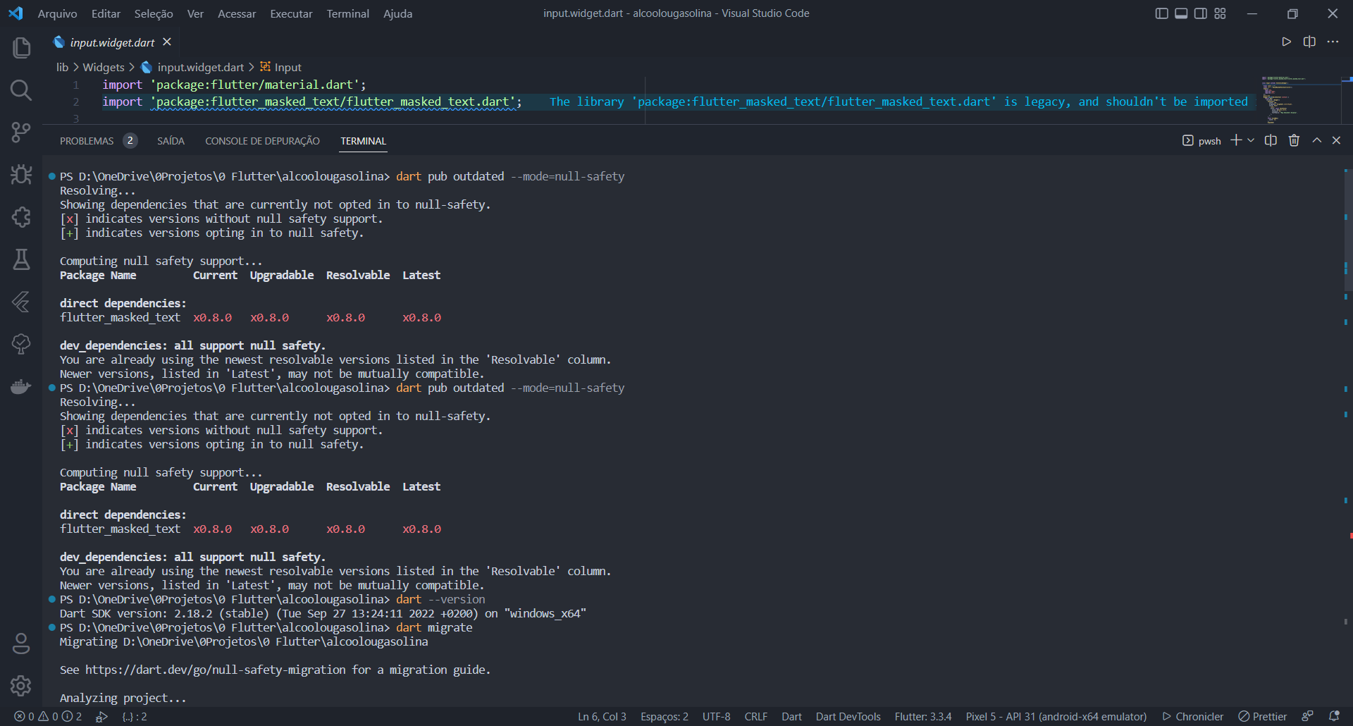 Erro no curso Flutter - Álcool e Gasolina · balta-io forum · Discussion #67 · GitHub