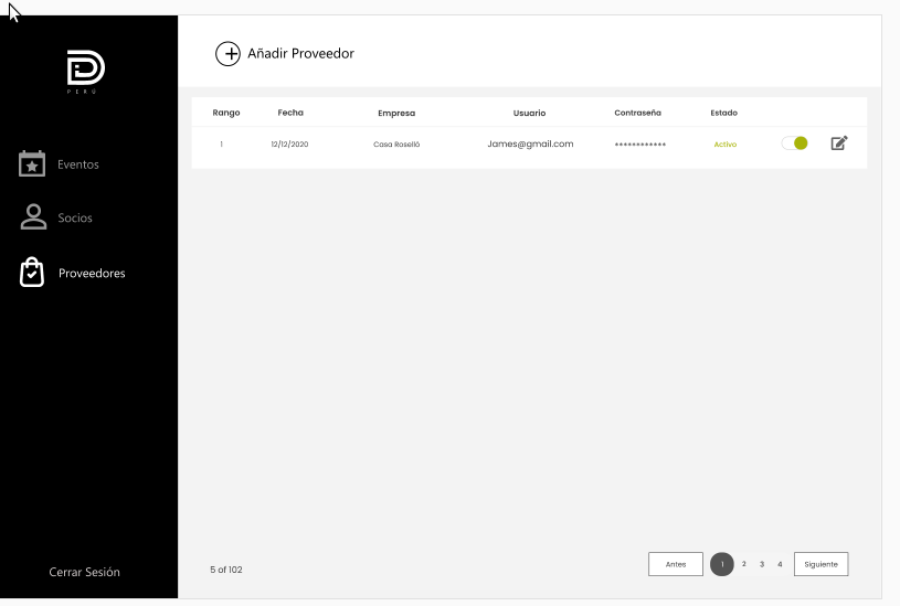 [TASK] CREAR UN PAGINARIO PARA PROVEEDOR / CREATE A PAGINARY FOR SUPPLIERS. · Issue #126 ...