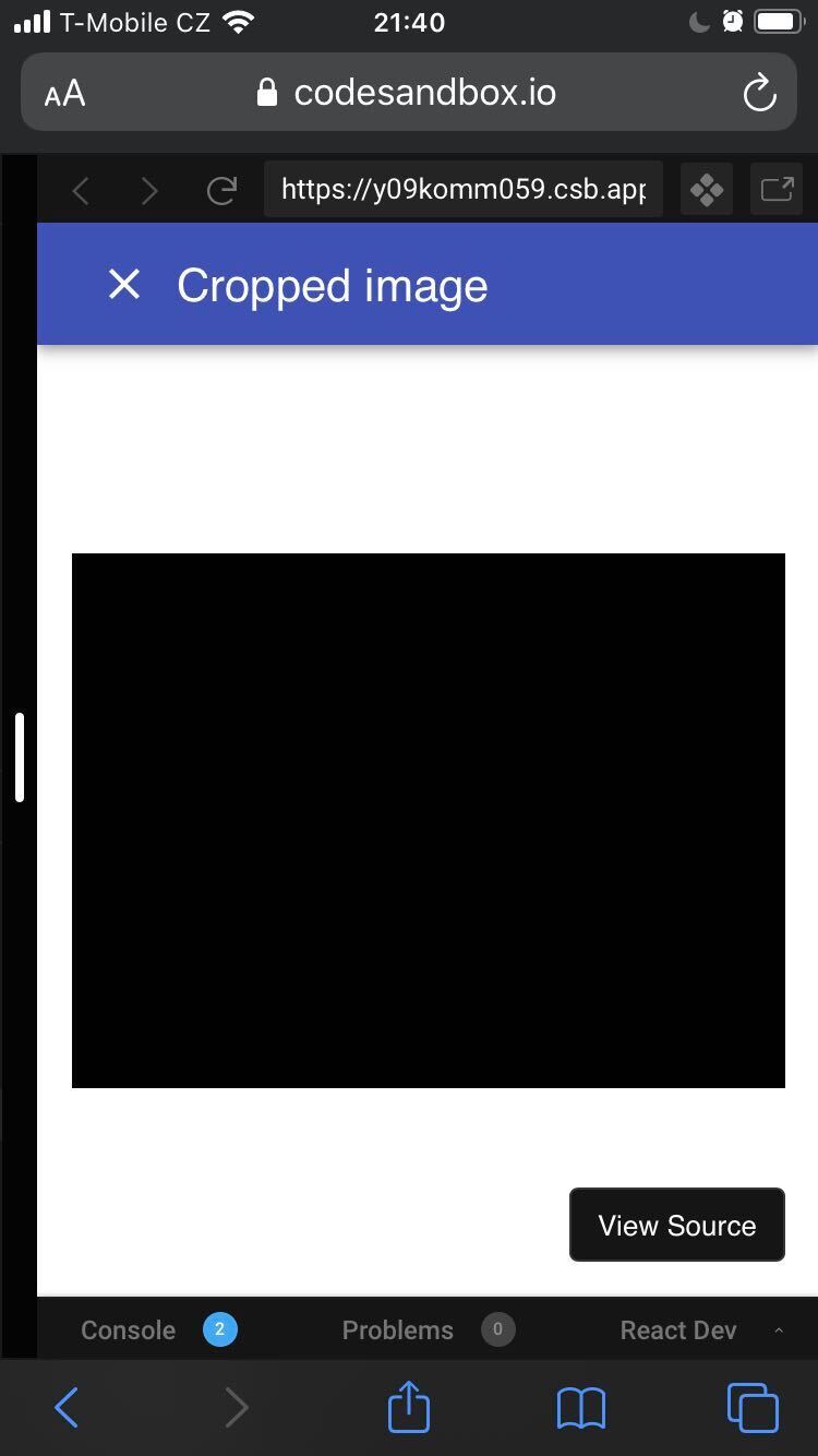 Cropping iPhone picture returns Black image · Issue #164 · ValentinH/react-easy-crop · GitHub