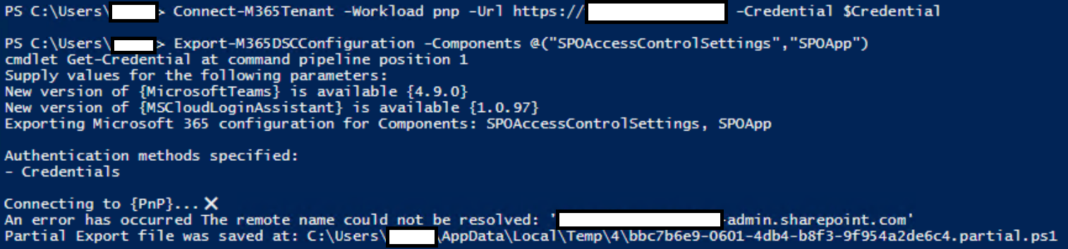 How to connect to custom Sharepoint admin URL · Issue #2511 · microsoft/Microsoft365DSC · GitHub