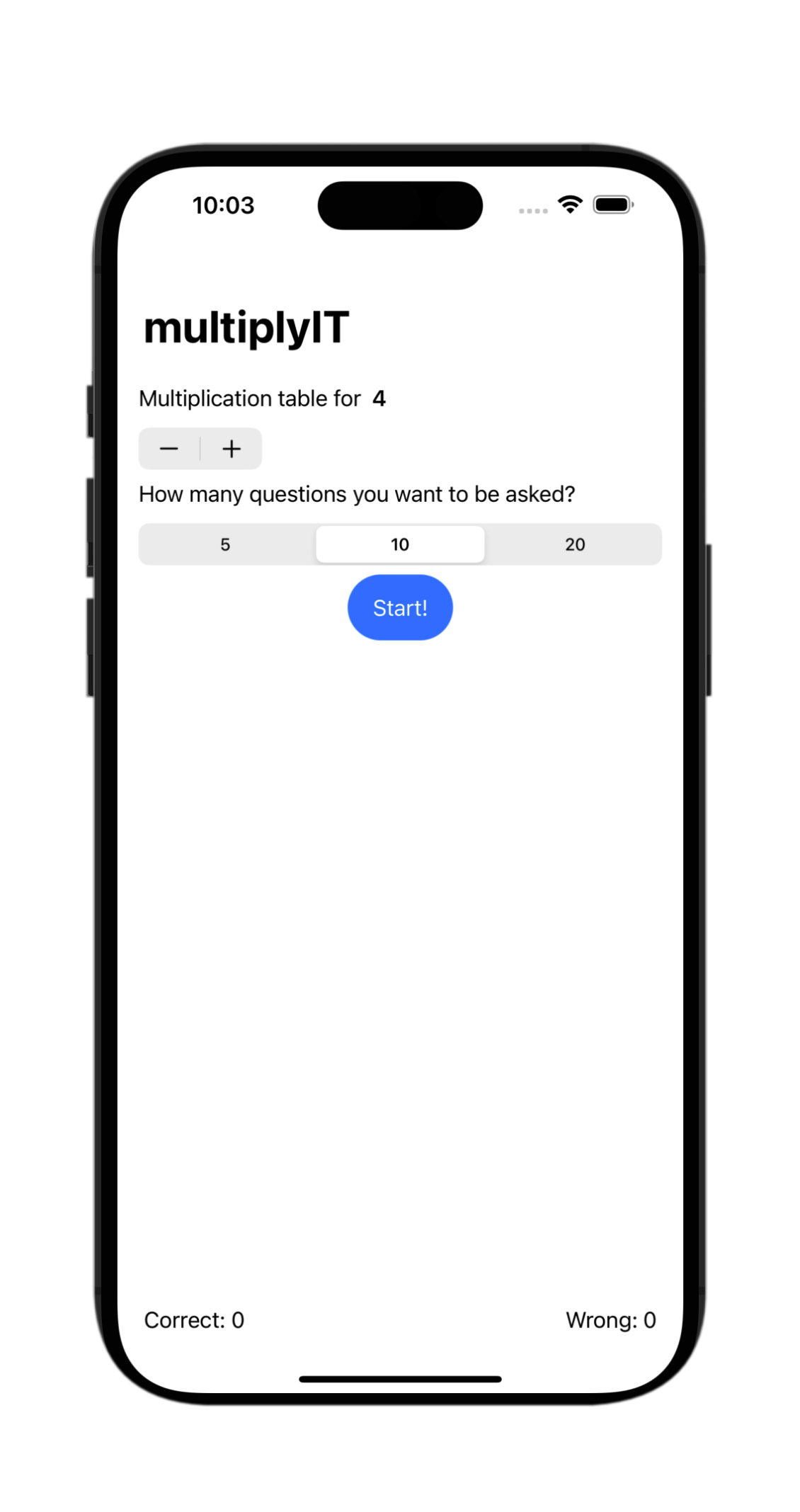 GitHub - stusiojan/multiplyIT: In this app helps you train your multiplying skills