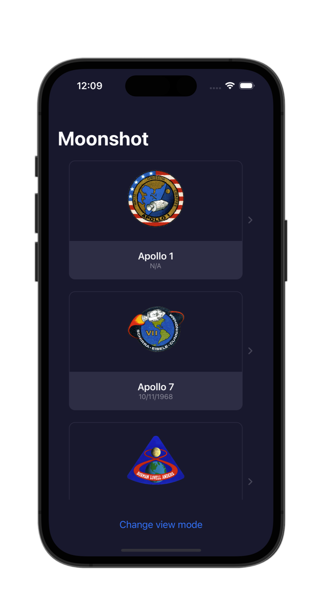 GitHub - stusiojan/Moonshot: Multiple view app containing information about Apollo missions
