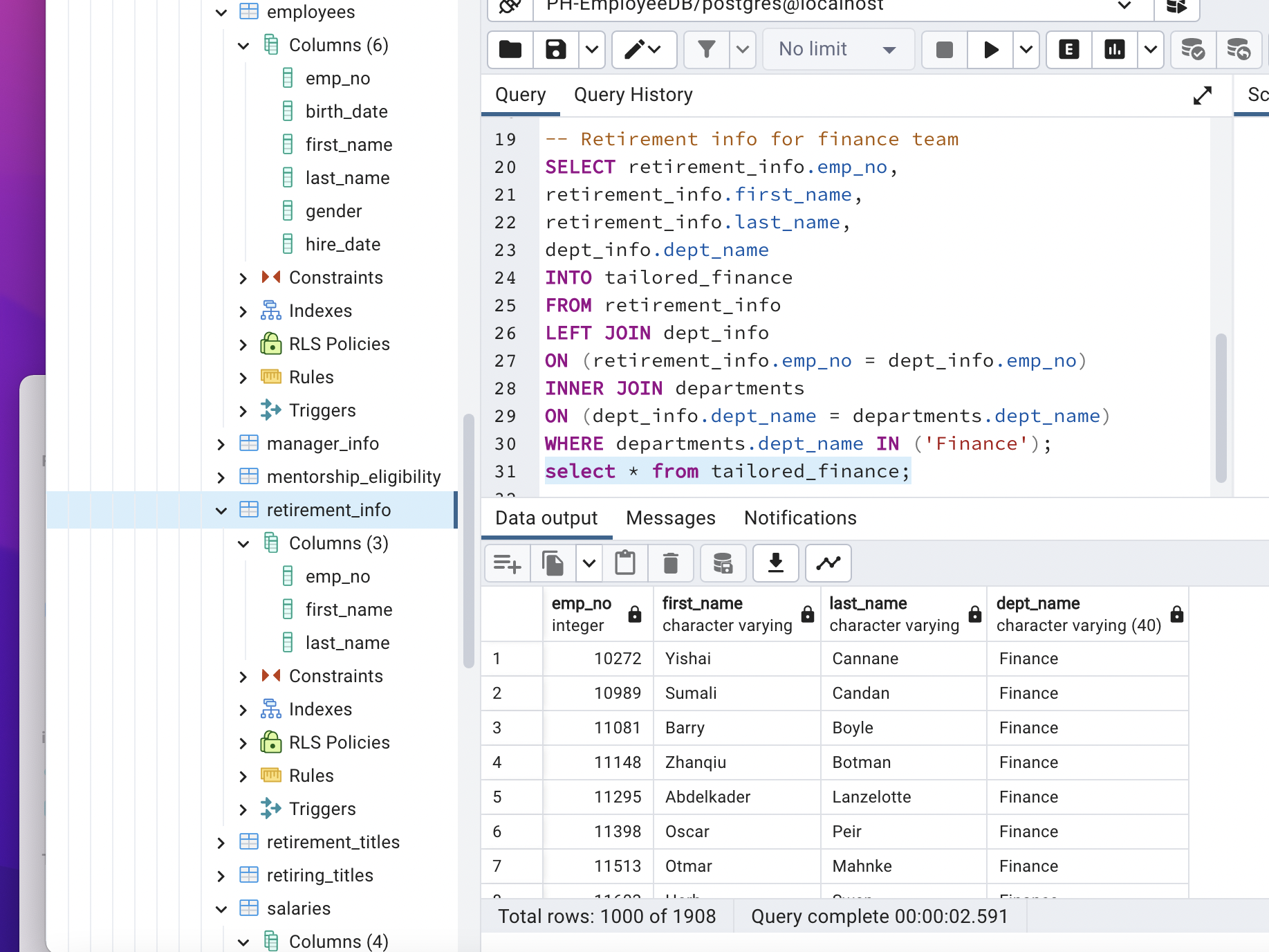 GitHub - MangatH/Pewlett-Hackard-Analysis: Build an employee database with SQL by applying data ...