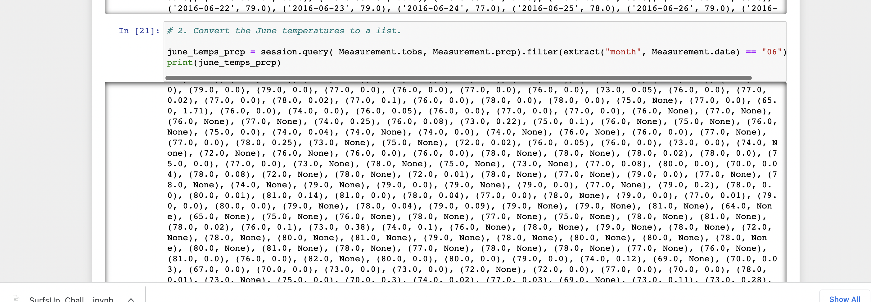 GitHub - MangatH/surfs_up: Using Python, Pandas functions and methods, and SQLAlchemy to filter ...