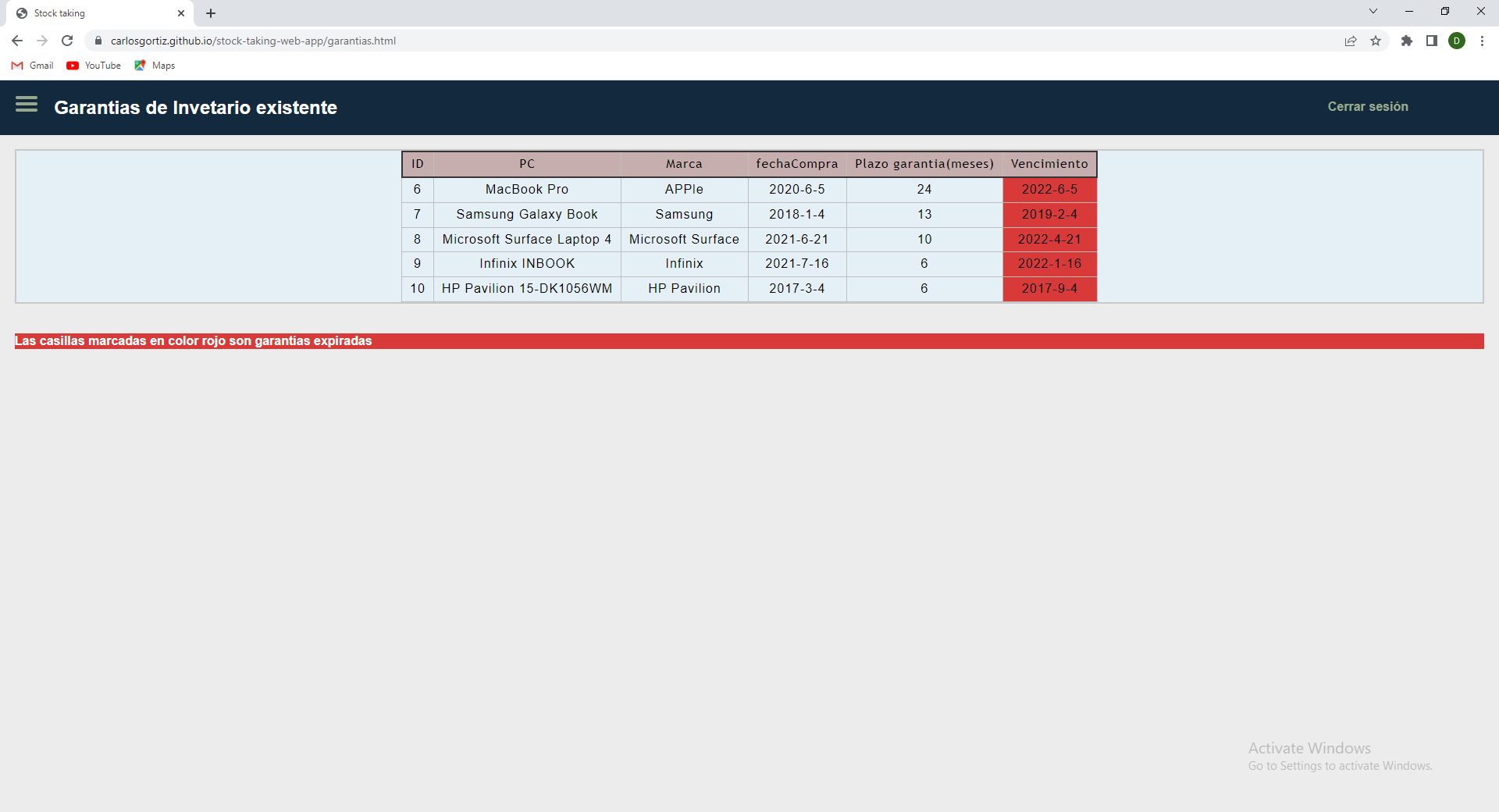 GitHub - carlosgortiz/stock-taking-web-app