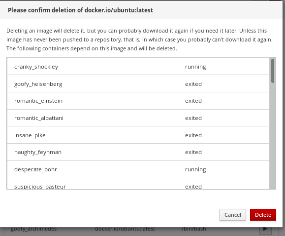 Needs An Easier Workflow For Deleting Images With Containers Depending On Them · Issue 9474