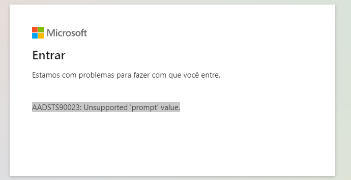 Promptunspecified Causing Errors In External Idp · Issue 18105 5035