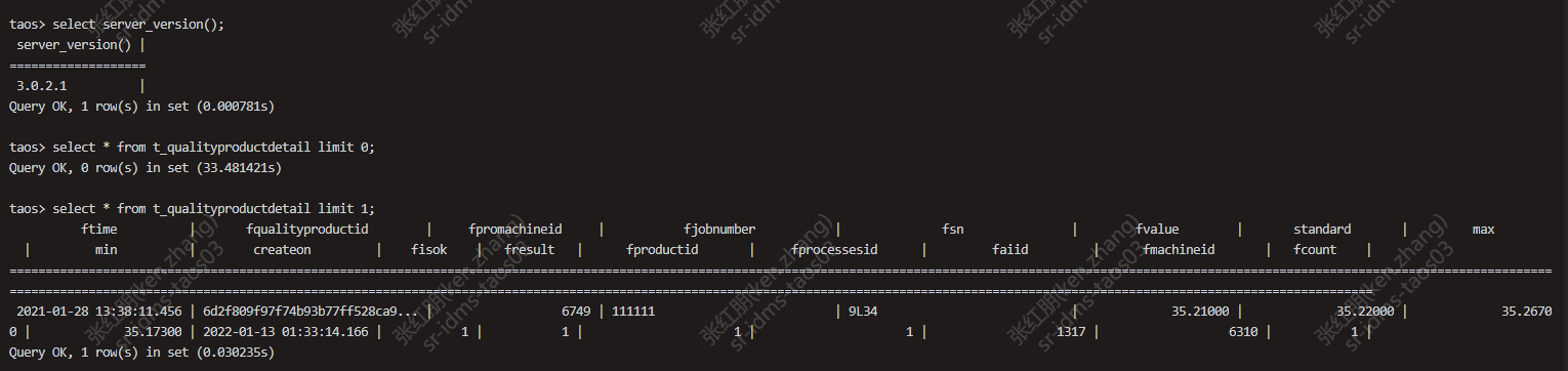 A Performance Issue Result From Limit 0 · Issue 19678 · Taosdatatdengine · Github
