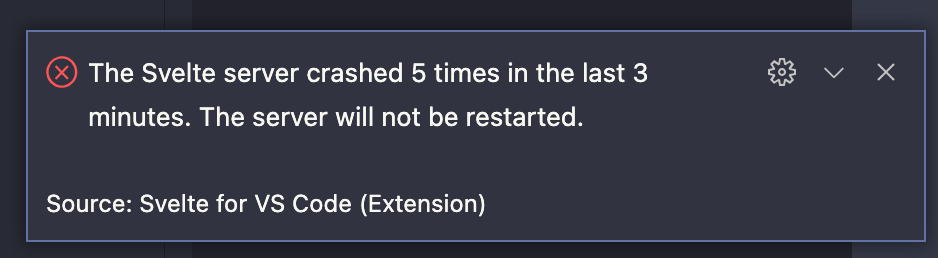 Svelte Extension crashing on startup of VSCode (insiders / macOS 11.2 / M1) · Issue #1204 ...
