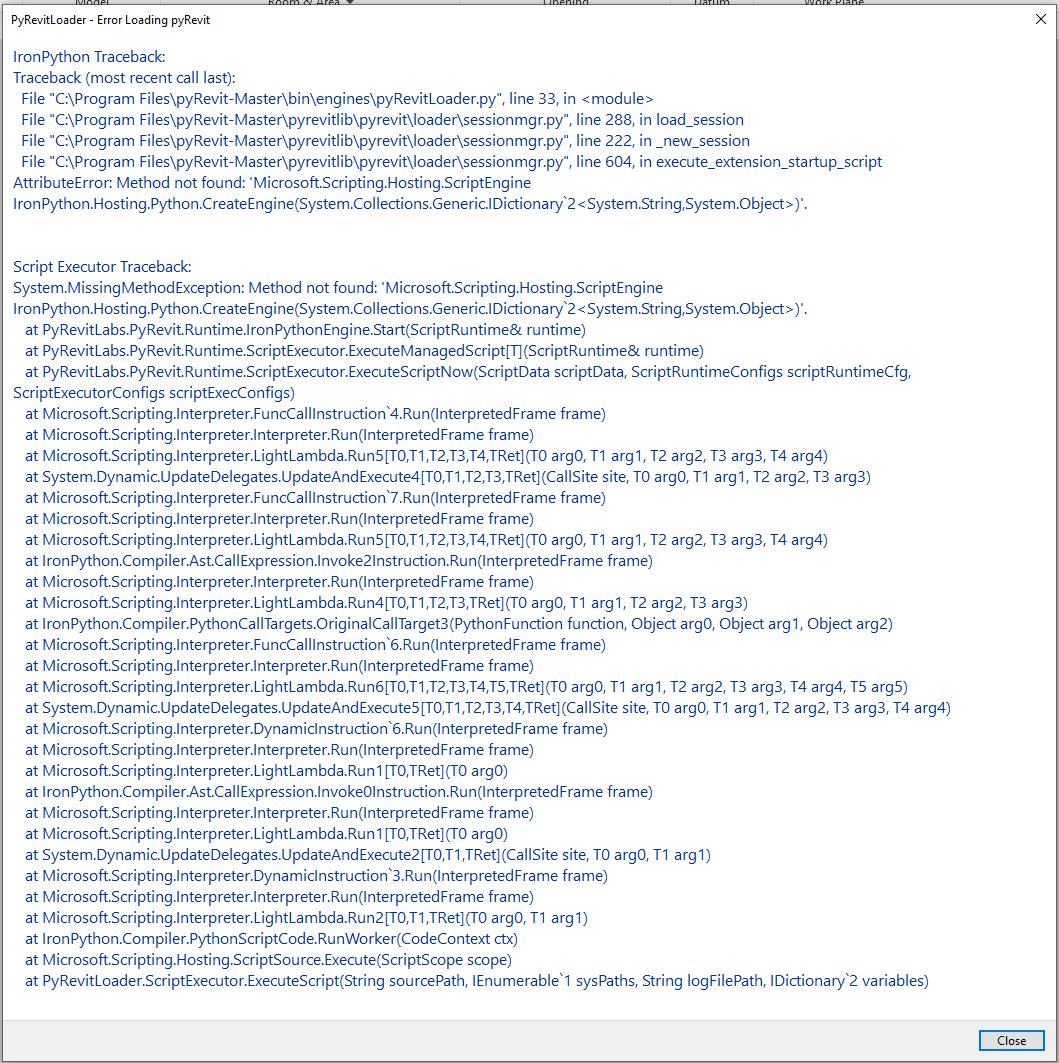 Pyrevit Error On Startup Revit 2022 · Issue 1589 · Pyrevitlabs Pyrevit · Github