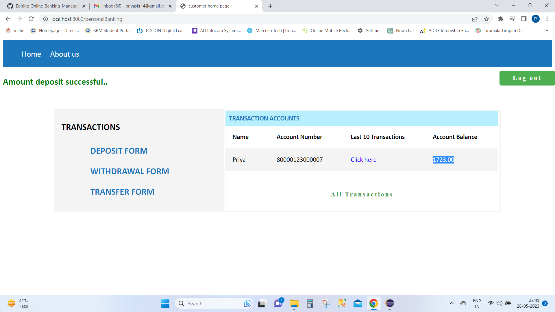 GitHub - priyaskr13/Online-Banking-Management-System: Project Under ...