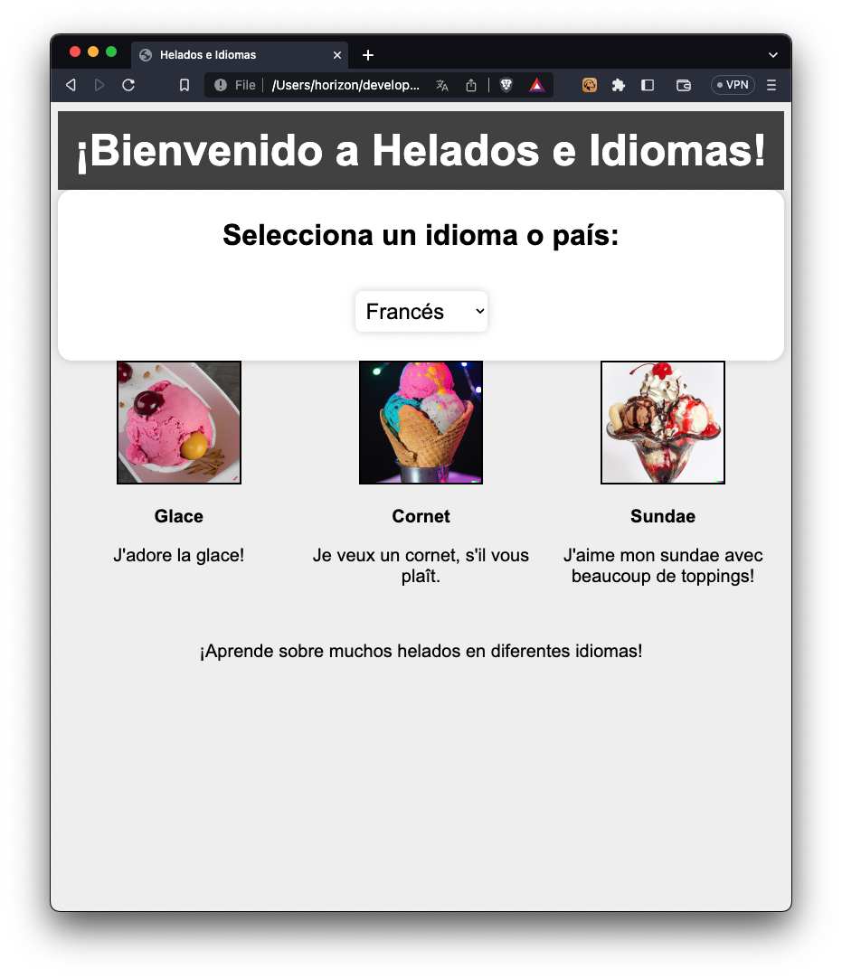 GitHub - arieiber/icecream-languages: Language learning webapp with image and phrase options for ...