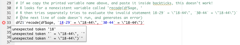 UI mishandles data frame variables names with backtick (`) in name ...